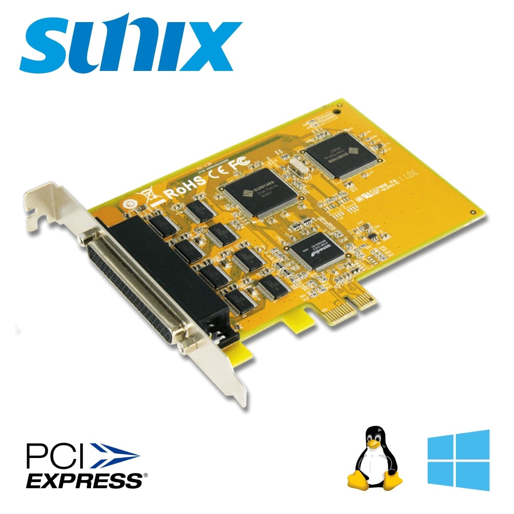 SUNIX PCIe 8埠 RS-232擴充卡 (SER5466A) - PChome 24h購物